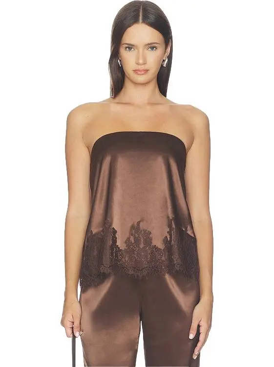 MORE TO COME Zoella Strapless Top In . Also - Brown