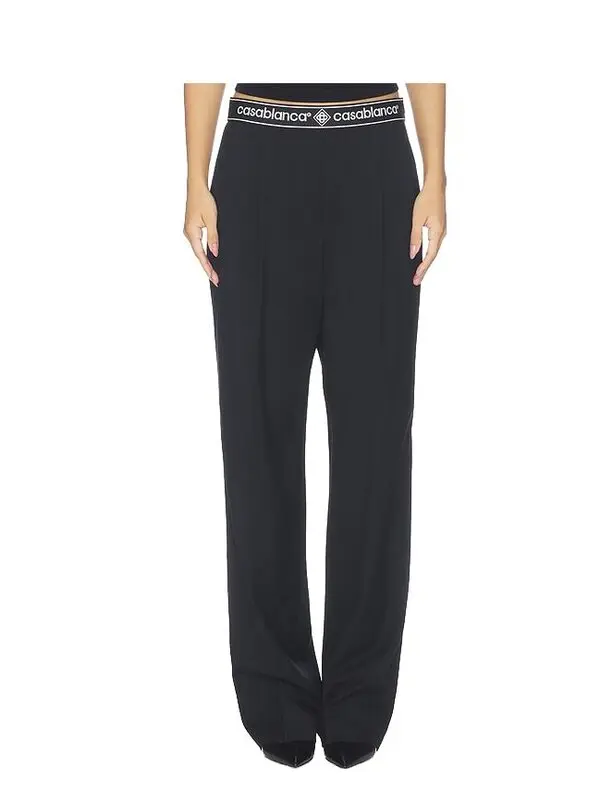 Casablanca Wool Tailored Trouser In . Also - Black
