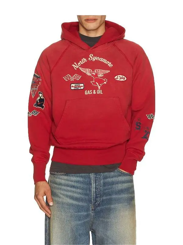 SAMUEL ZELIG Service Hoodie In . Also - Red