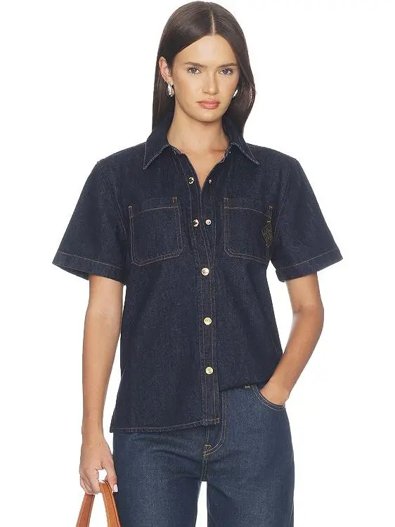 Casablanca Denim Shirt In . Also - Navy