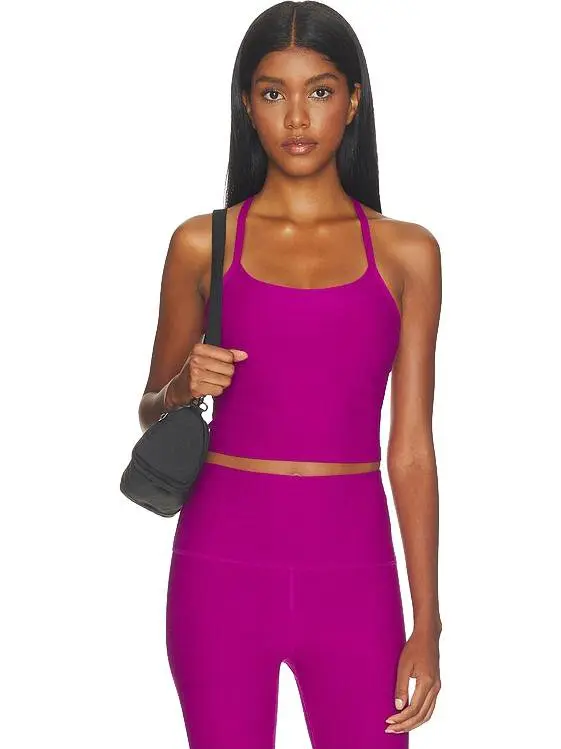 Beyond Yoga Spacedye Slim Racerback Cropped Tank Top In . Also - Fuchsia
