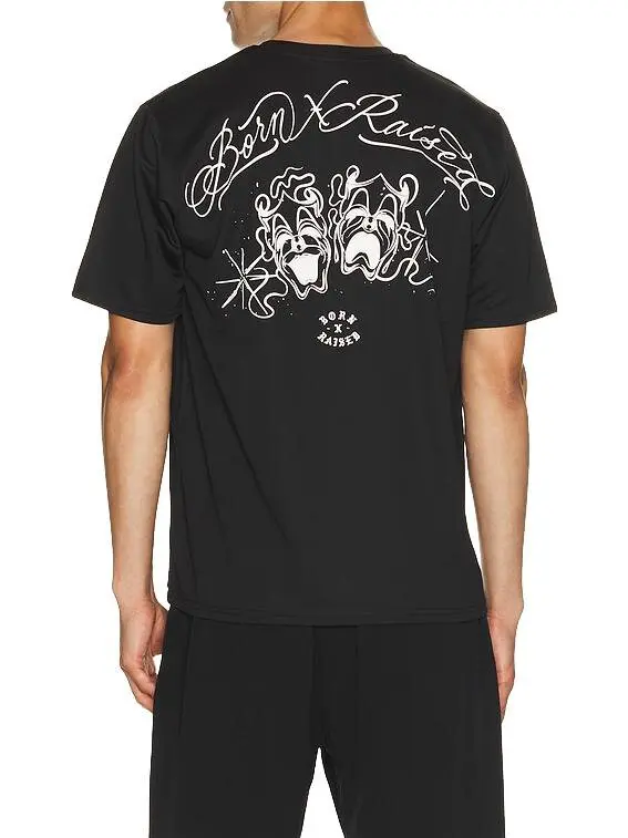 BORN X RAISED Bxr Sport: High Highs Performance Tee In . Also - Black