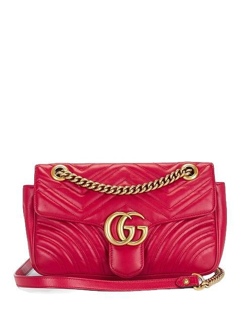 FWRD RENEW Gucci Gg Marmont Shoulder Bag - Red