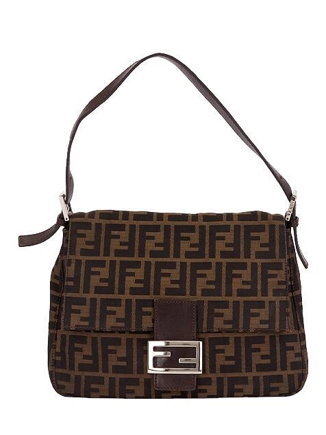 FWRD RENEW Fendi Zucca Mama Forever Baguette Shoulder Bag - Brown