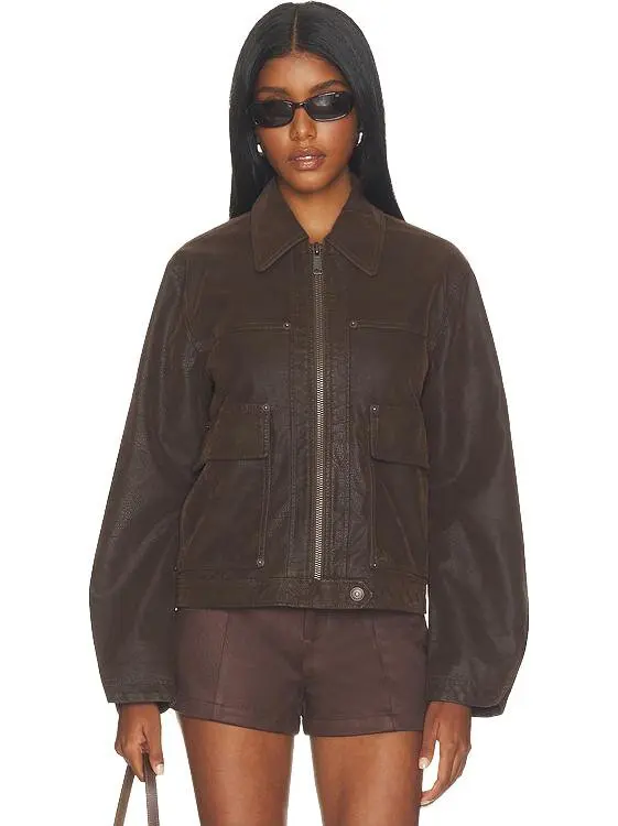 Free People X We The Free Blair Faux Suede Sierra Jacket In . Also - Chocolate