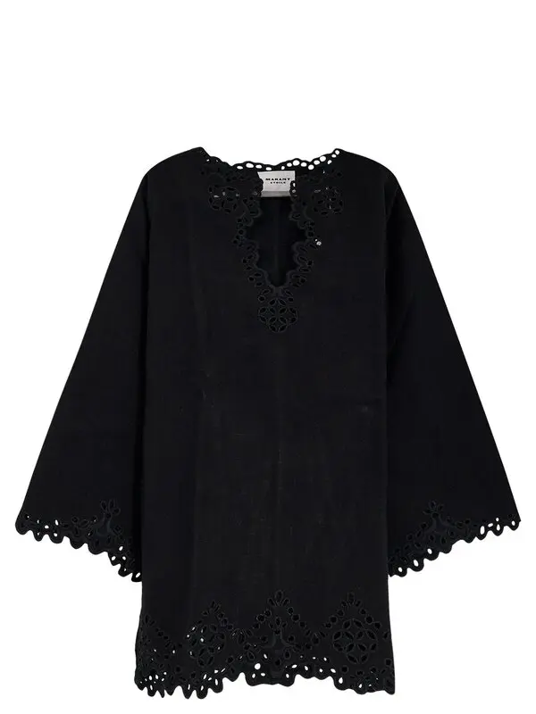 MARANT ETOILE Sherazade Short Cotton Dress - Black