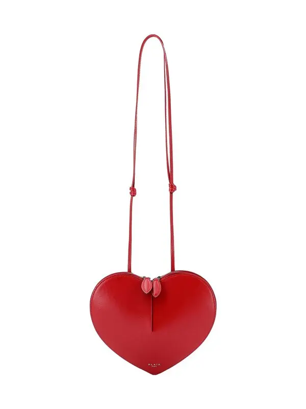 Alaïa Le Coeur Leather Crossbody Bag - Red