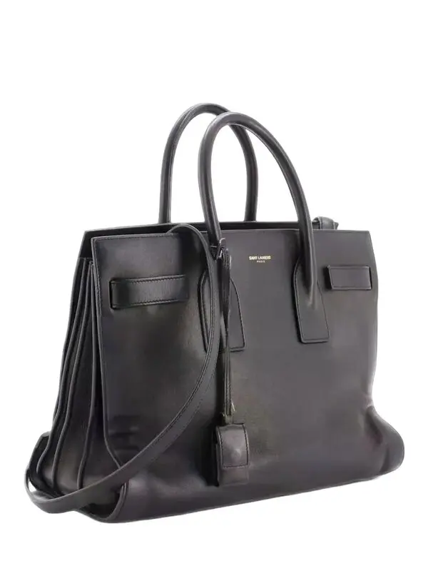 Saint Laurent Sac De Jour Bag Leather Small Satchel - Black
