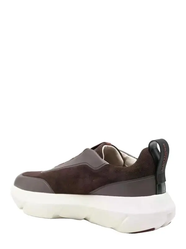 ALEXANDER SMITH Suede Panelled Sneakers - Brown
