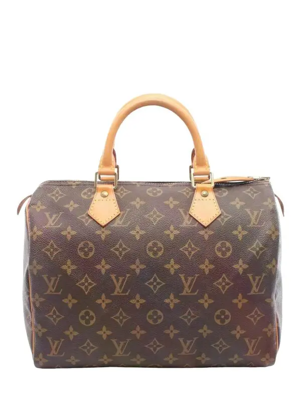 LOUIS VUITTON Monogram Speedy 30 Boston Bag - Brown