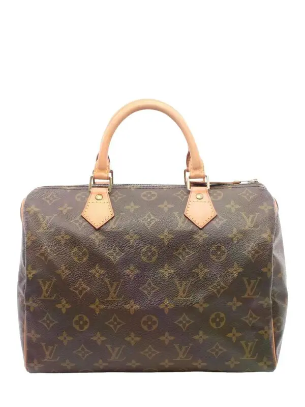 LOUIS VUITTON Monogram Speedy 30 Boston Bag - Brown
