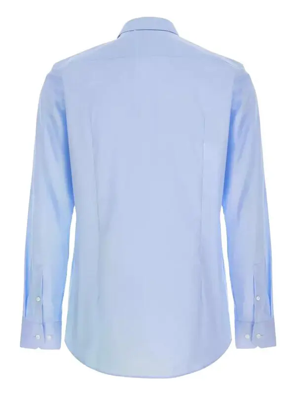 BOSS Hank One Slim-fit Dress Shirt In Wrinkle-free Poplin - Blue