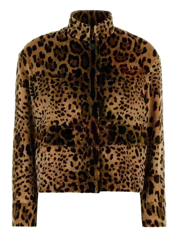 MMC STUDIO Tedro Leopard-print Jacket - Brown