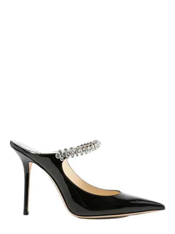 JIMMY CHOO Bing Crystal-embellished Mules - Black
