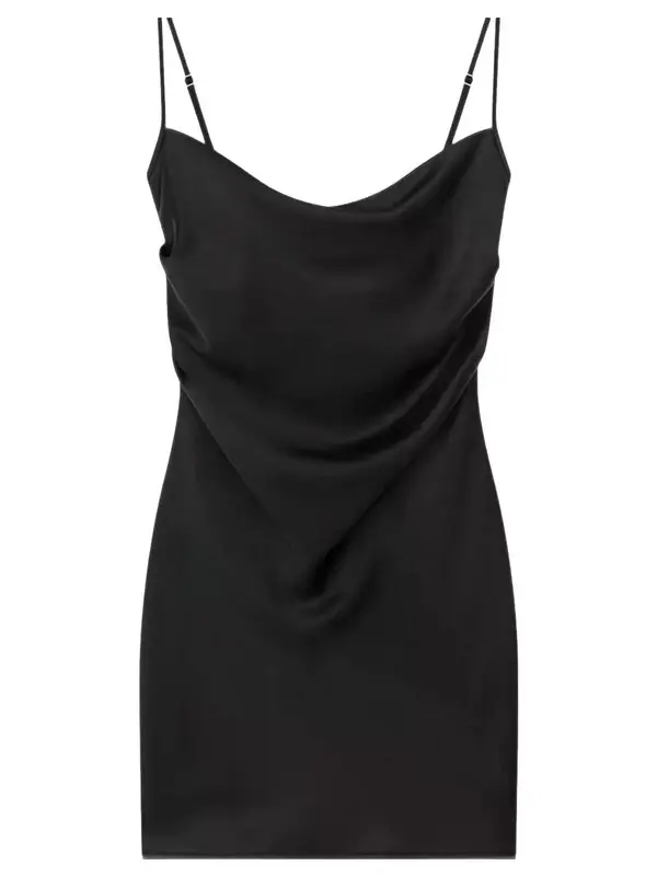 Nanushka Seren Cowl-neck Fitted Mini Dress - Black