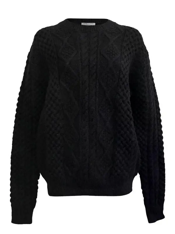 Saint Laurent Cable-knit Sweater - Black