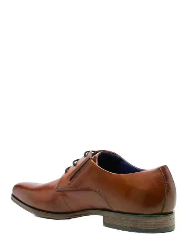 BUGATTI Logo-plaque Elasticated-insert Derby Shoes - Brown