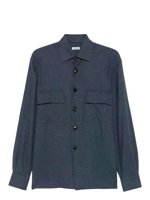Kiton Button-down Flap-pocket Shirt - Blue