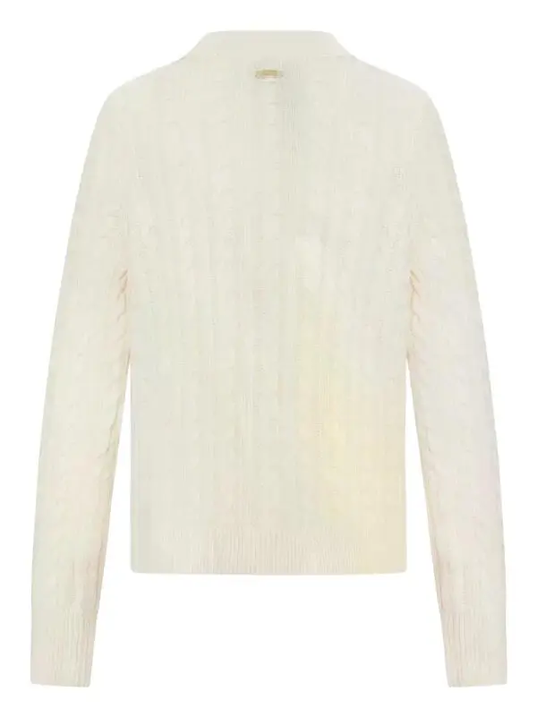 Barbour Ashdown Relaxed Wool-blend Cable-knit Jumper - Neutrals