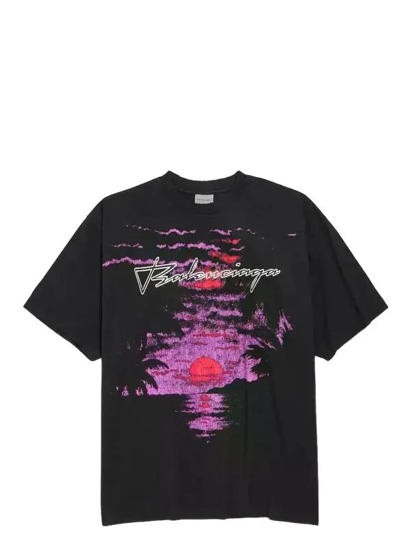 Balenciaga Dream Graphic-print T-shirt - Black
