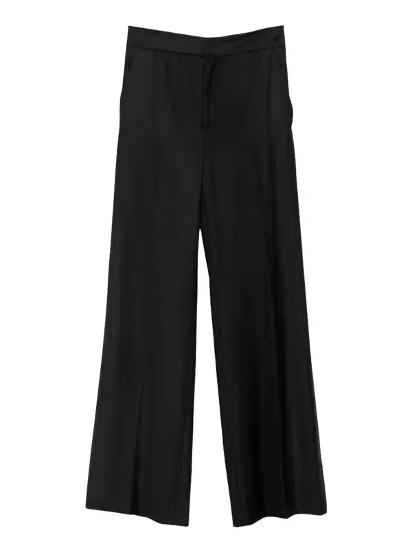 SA SU PHI Pressed-crease Wide-leg Trousers - Black