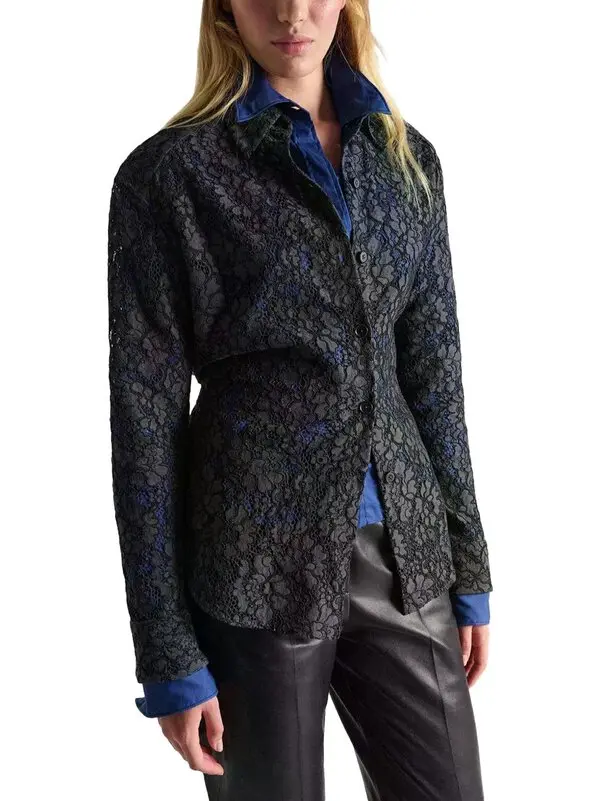 Dorothee Schumacher Powerful Guipure-lace Shirt - Grey