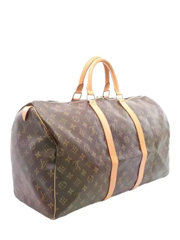 LOUIS VUITTON 2001 Monogram Keepall 50 Travel Bag - Brown