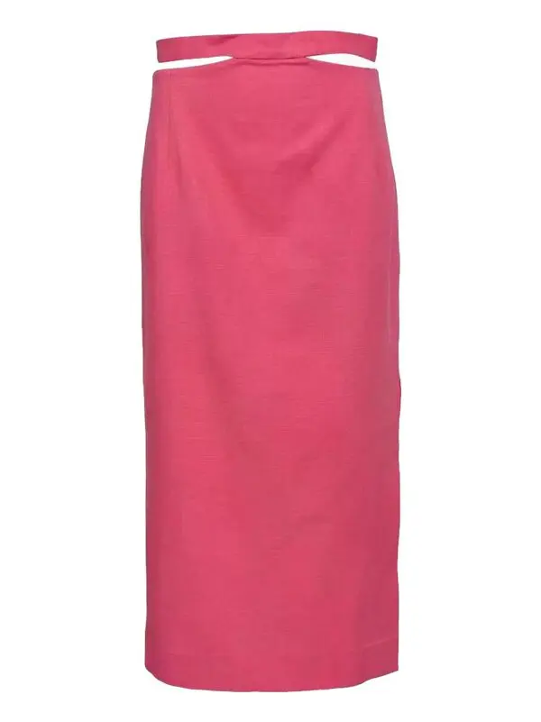 Sandro Cutout Slit Skirt - Pink