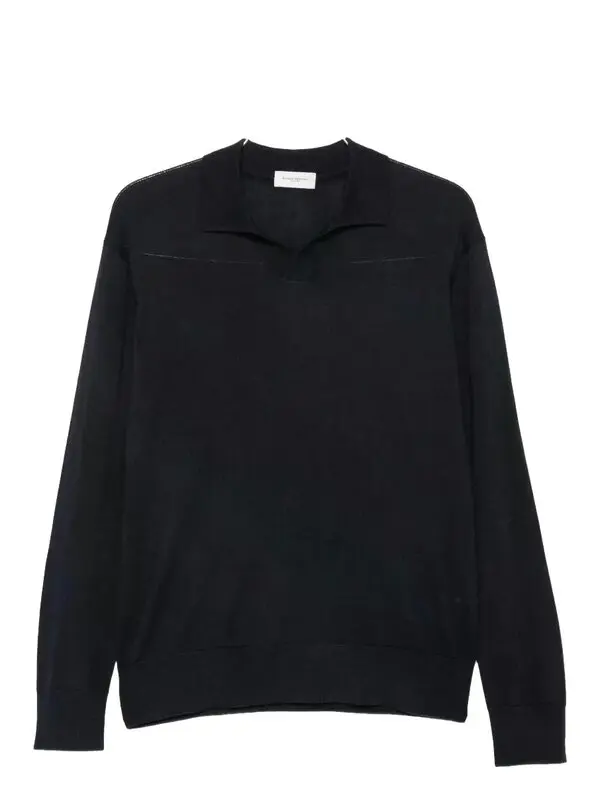PAOLO PECORA Long-sleeve Knit T-shirt - Blue