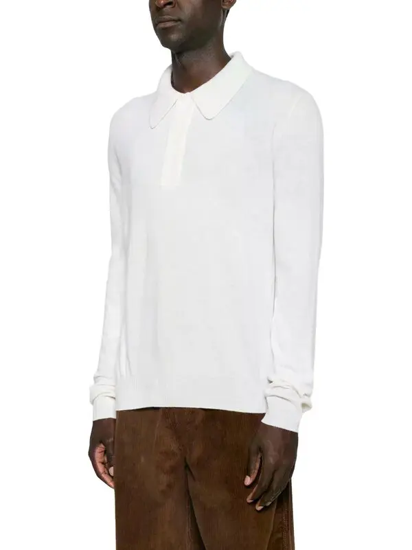JIL SANDER Long-sleeve Polo Shirt - Neutrals