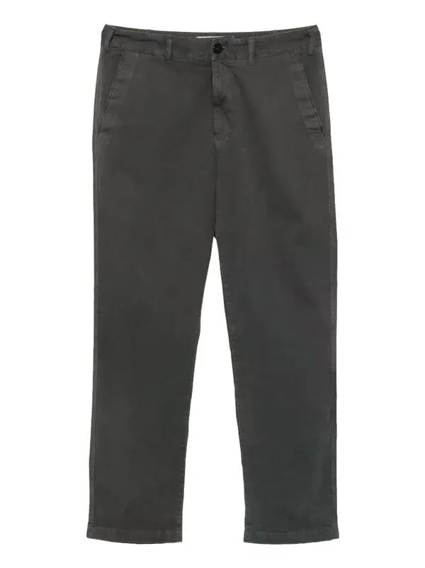 Stone Island Logo-patch Straight-leg Trousers - Grey