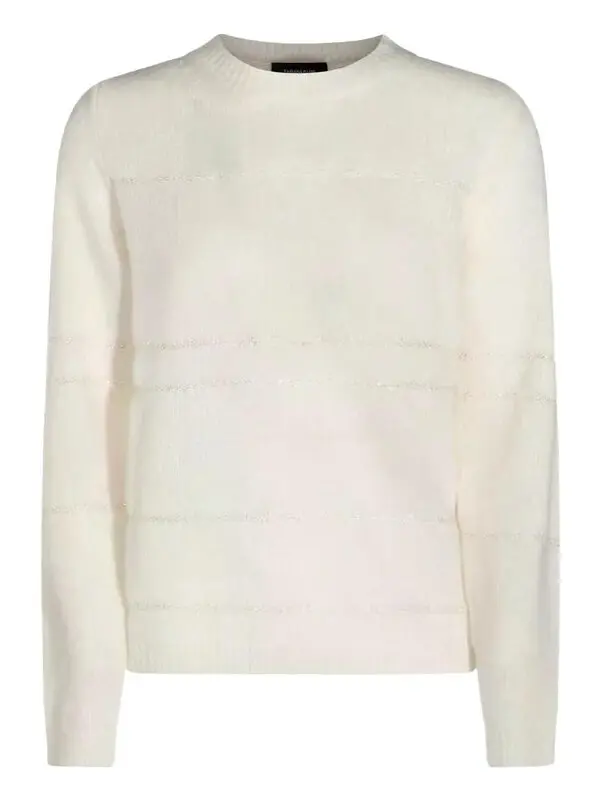 Fabiana Filippi Sequin-embellished Striped Sweater - Neutrals