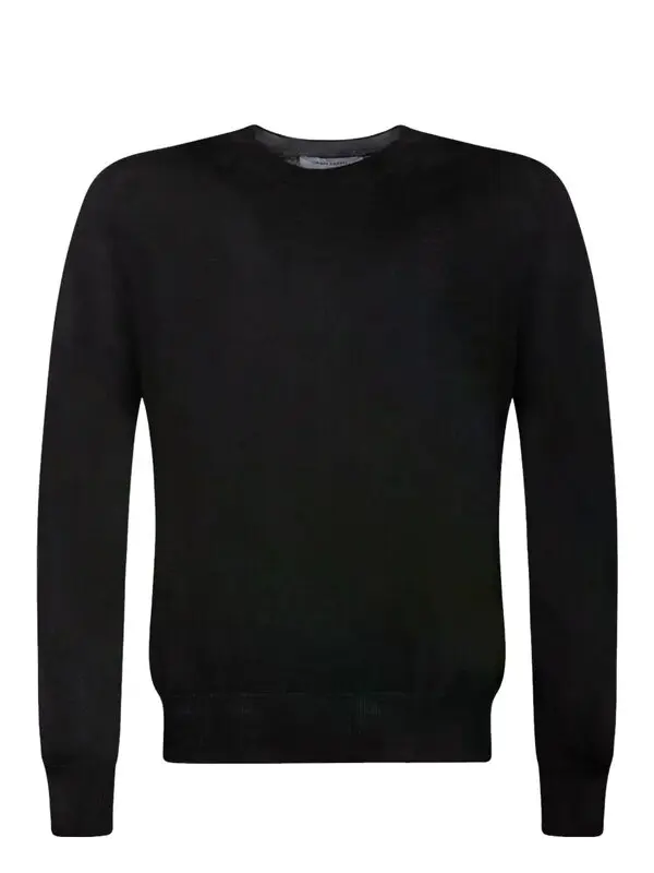 GRAN SASSO Crew-neck Long-sleeve Sweater - Black