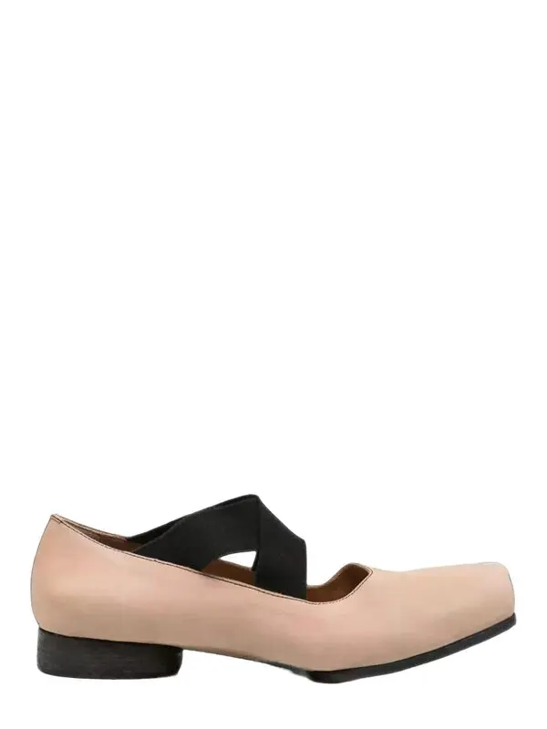 UMA WANG Cross-strap Square-toe Pumps - Neutrals