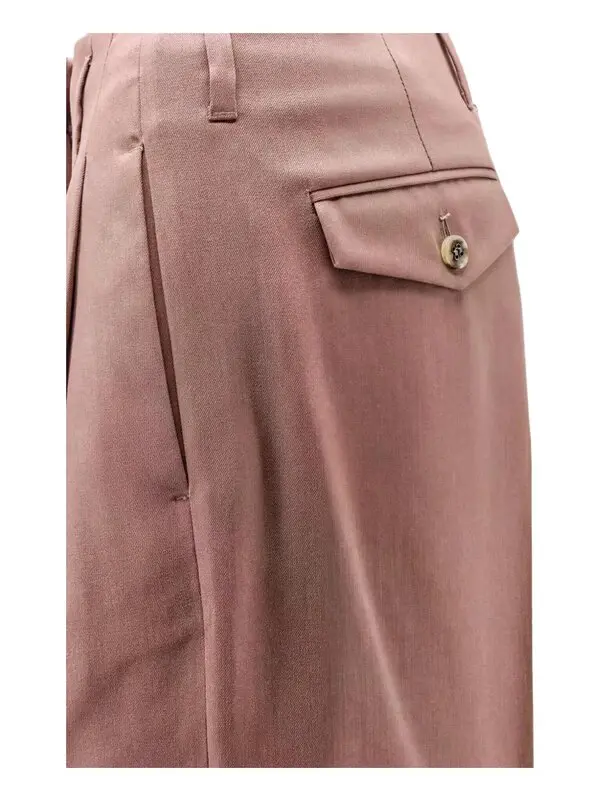 GOLDEN GOOSE Flavia Pleated Wide-leg Trousers - Pink