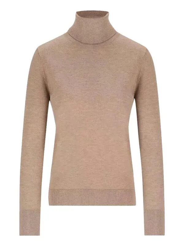 Max Mara Elbow-patch Roll-neck Sweater - Neutrals
