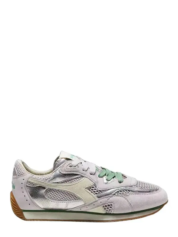 DIADORA Metallic-effect Mesh-panel Sneakers - Grey