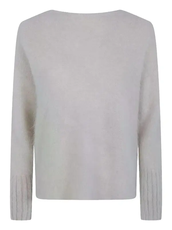 Antonelli Firenze Boat-neck Alpaca Sweater - Grey