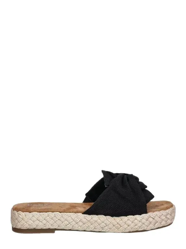Toms Abby Knot-detail Espadrille Slides - Black