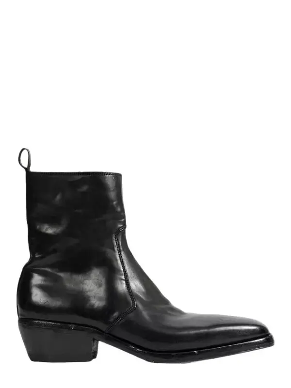 Premiata Soldatino Leather Ankle Boots - Black