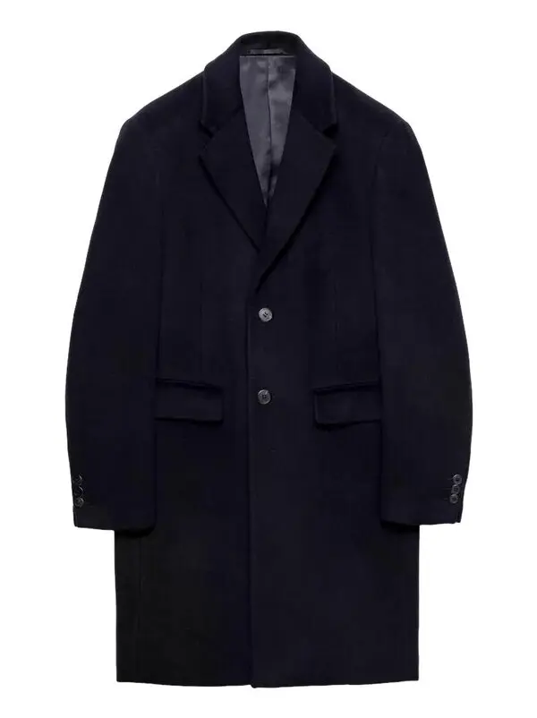 Prada Single-breasted Wool And Cashmere Coat - Blue