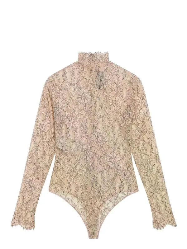 Valentino Garavani Rebrodé Lace Bodysuit - Neutrals