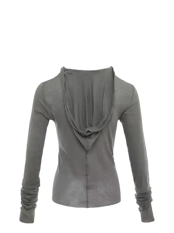Rick Owens Ruched Long-sleeve Hoodie - Grey
