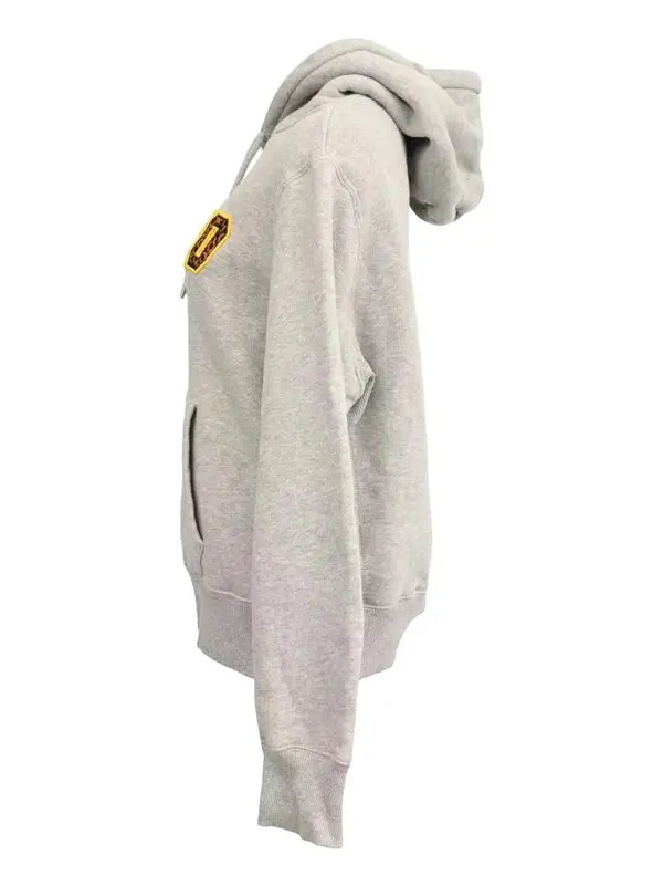 Sandro Logo-patch Drawstring Hoodie - Grey