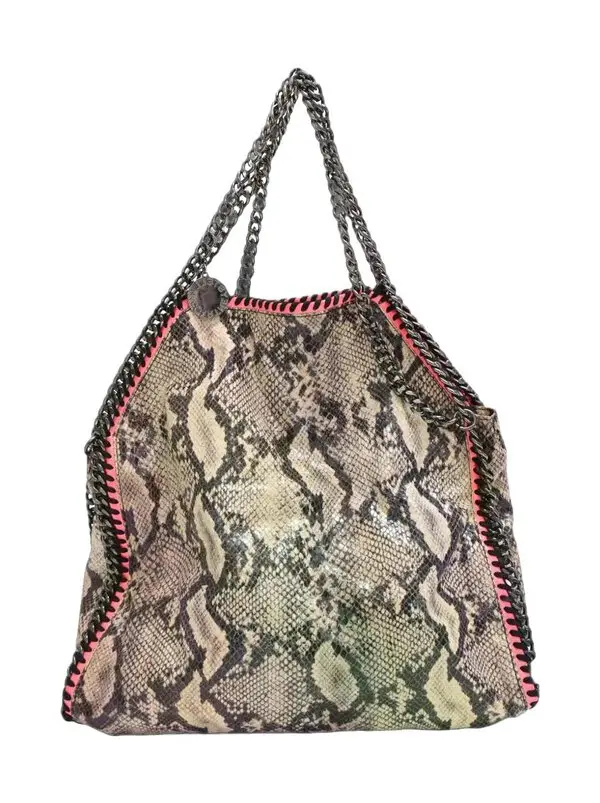 Stella McCartney Falabella Snakeskin-effect Tote Bag - Neutrals