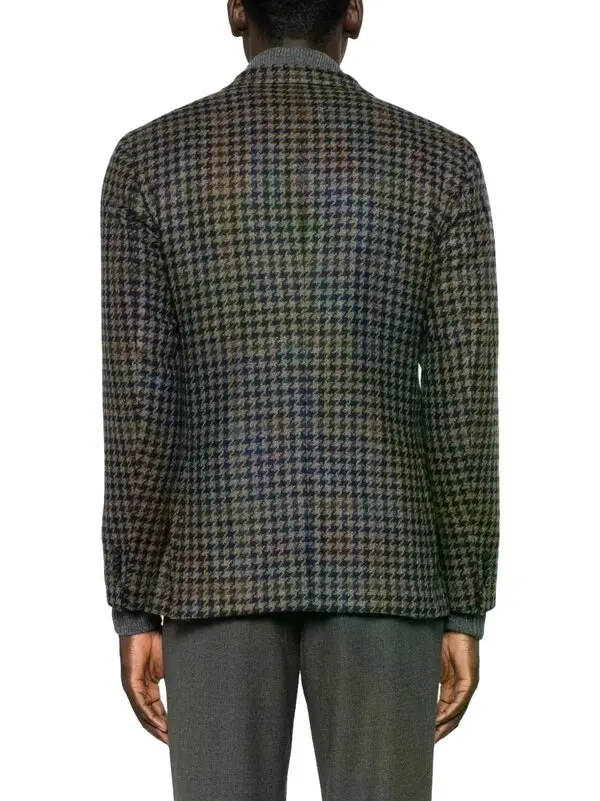Boglioli Houndstooth Double-breasted Jacket - Brown