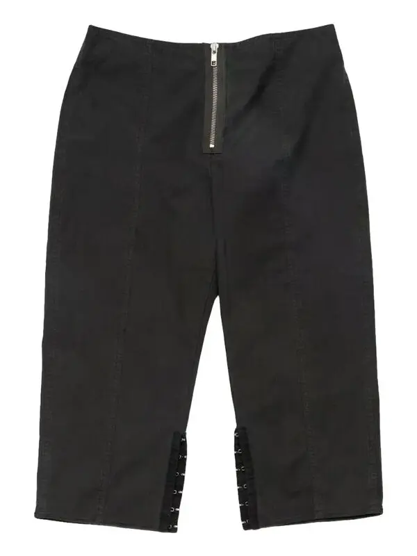STOCKHOLM SURFBOARD CLUB Hook-and-eye Cropped Trousers - Black