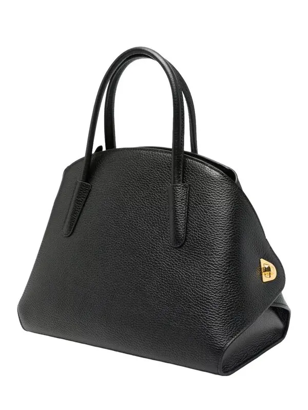 COCCINELLE Tylde Grained Leather Tote Bag - Black