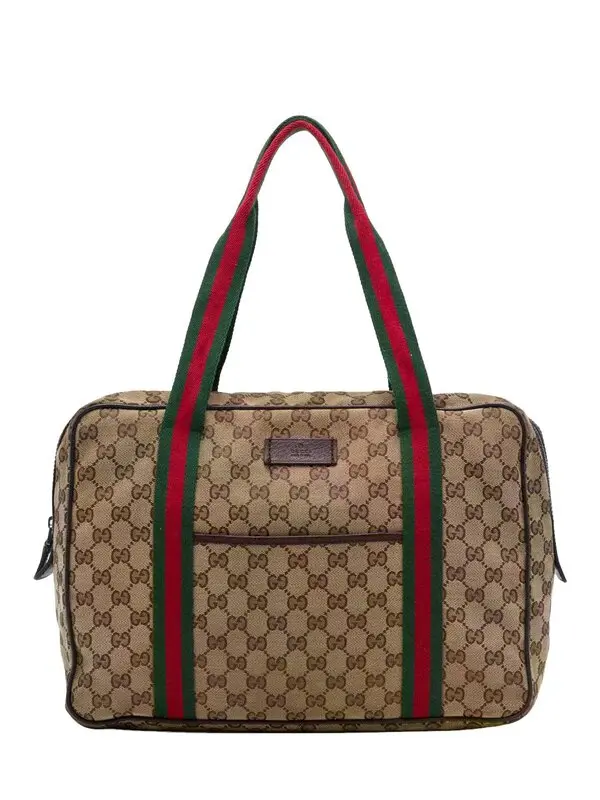 Gucci Gg Canvas Web Business Bag - Neutrals