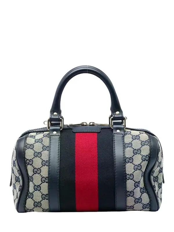 Gucci Small Gg Canvas Web Joy Boston Bag Satchel - Neutrals